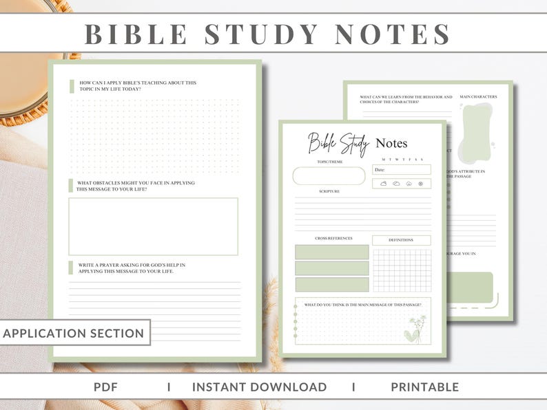 Bible Study Notes Bible Study Bible Template Digital Bible Bible ...