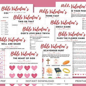 Bible Valentine's Day Games Bundle, Christian Printable Party Games ...