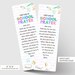 First Day of School Prayer Bookmark, Christian Back-to-school Gift for ...