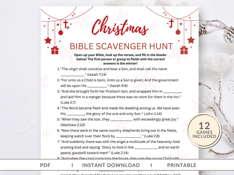 Christmas Bible Games Bundle, Christian Nativity Games, Church ...