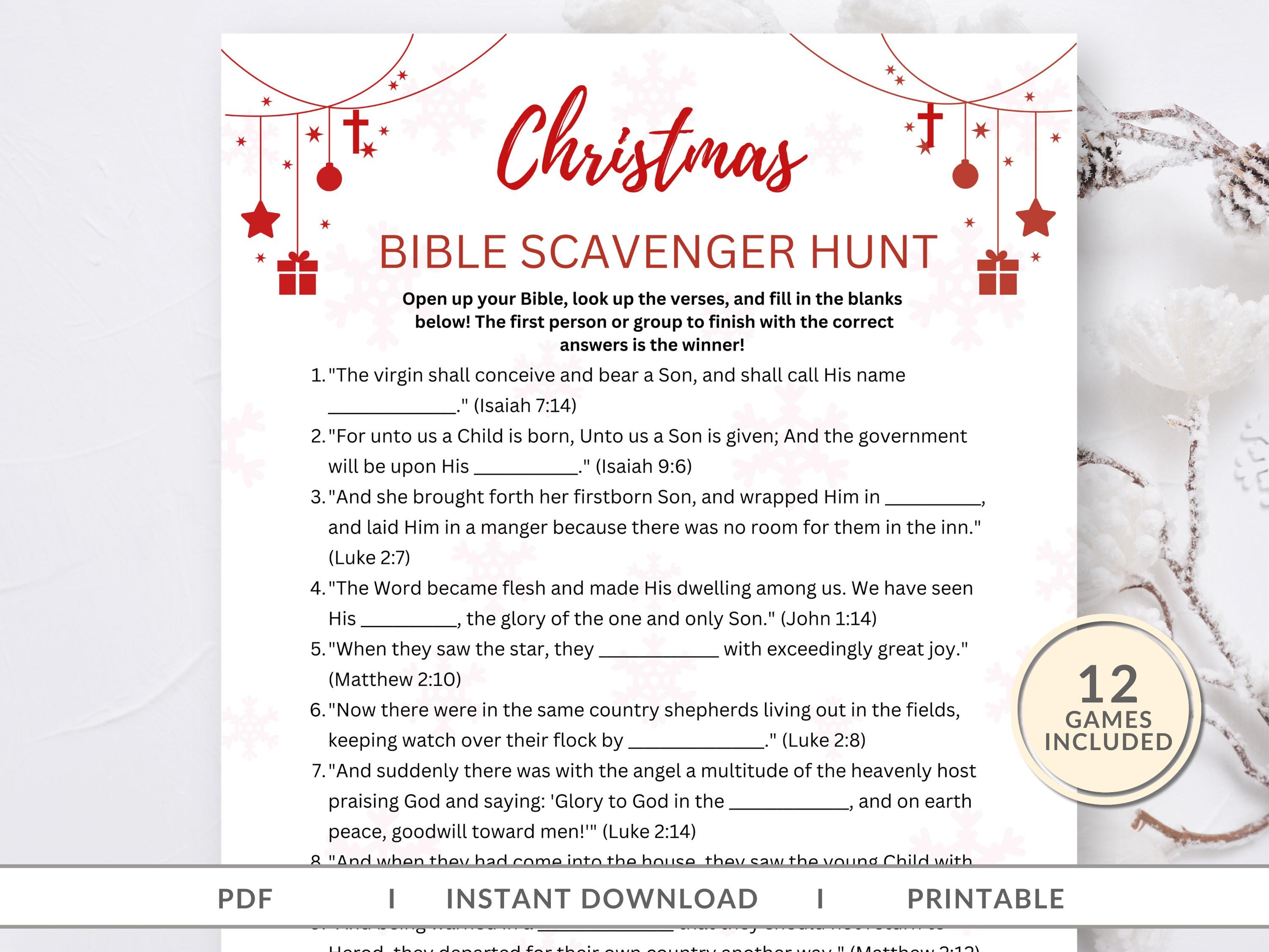 Christmas Bible Games Bundle, Christian Nativity Games, Church ...