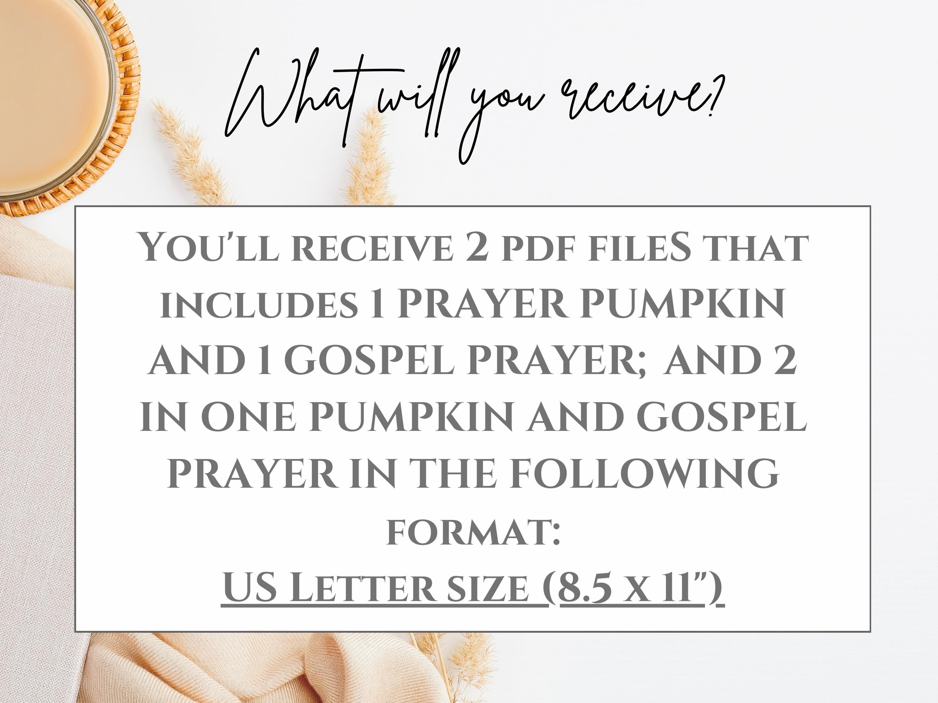 Pumpkin Prayer and Gospel Printable | Christian Fall Activity | Bible ...
