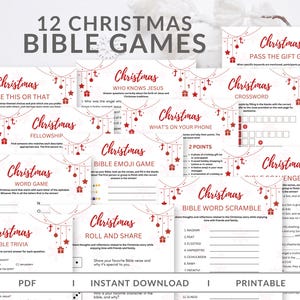 Christmas Bible Games Bundle, Christian Nativity Games, Church ...