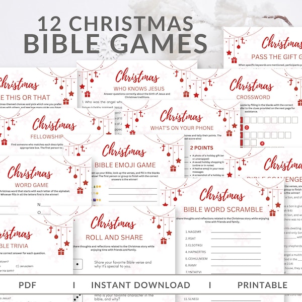 Christian Christmas Games - Etsy