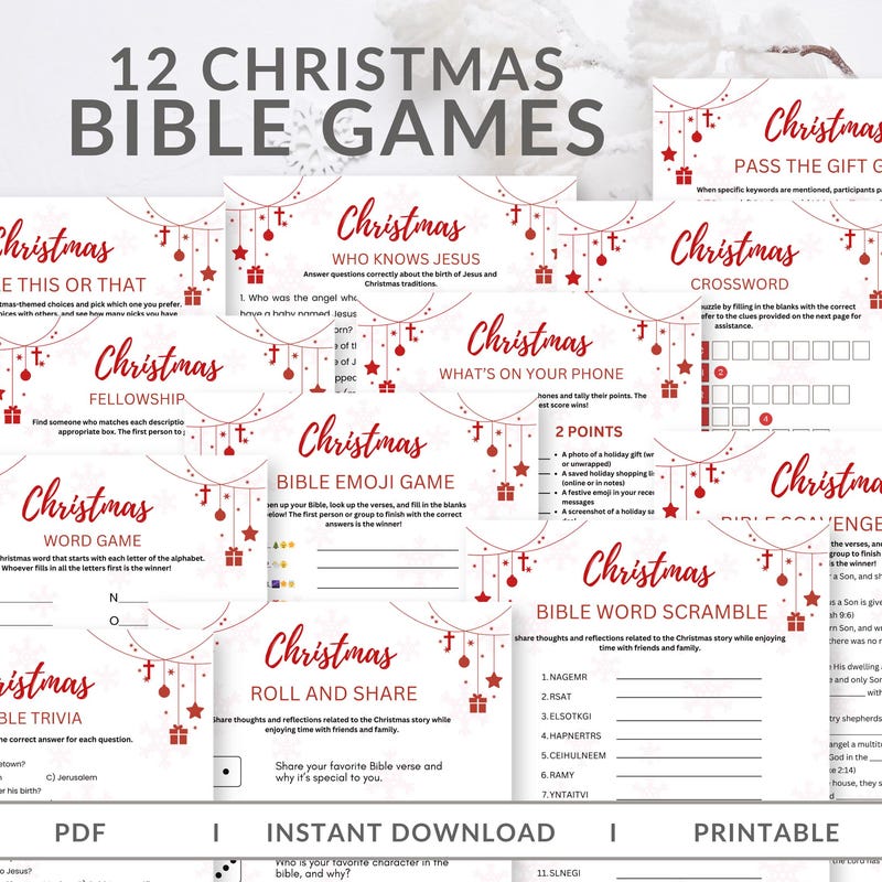 Christian Christmas Games - Etsy
