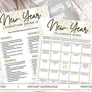 New Year Christian Games Bundle, Printable Bible Activities for Family ...