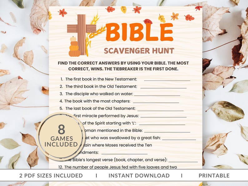 Fall Bible Games | Thanksgiving Games | Bible Games | Christian Games ...