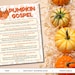 Pumpkin Prayer and Gospel Printable | Christian Fall Activity | Bible ...