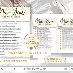 New Year Christian Games Bundle, Printable Bible Activities for Family ...