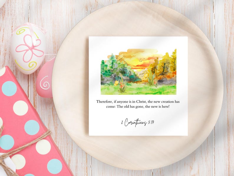 Easter Bible Verse Cards: Christian Scripture Printables (digital ...
