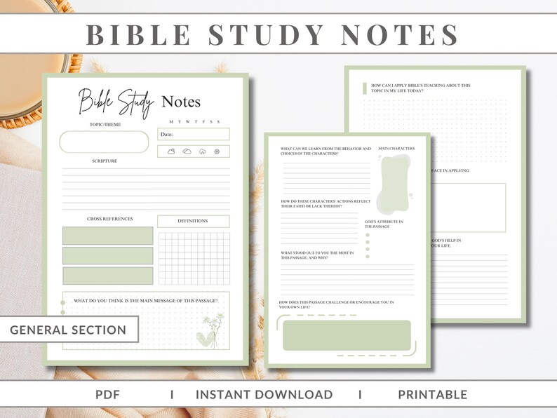 Bible Study Notes Bible Study Bible Template Digital Bible Bible ...