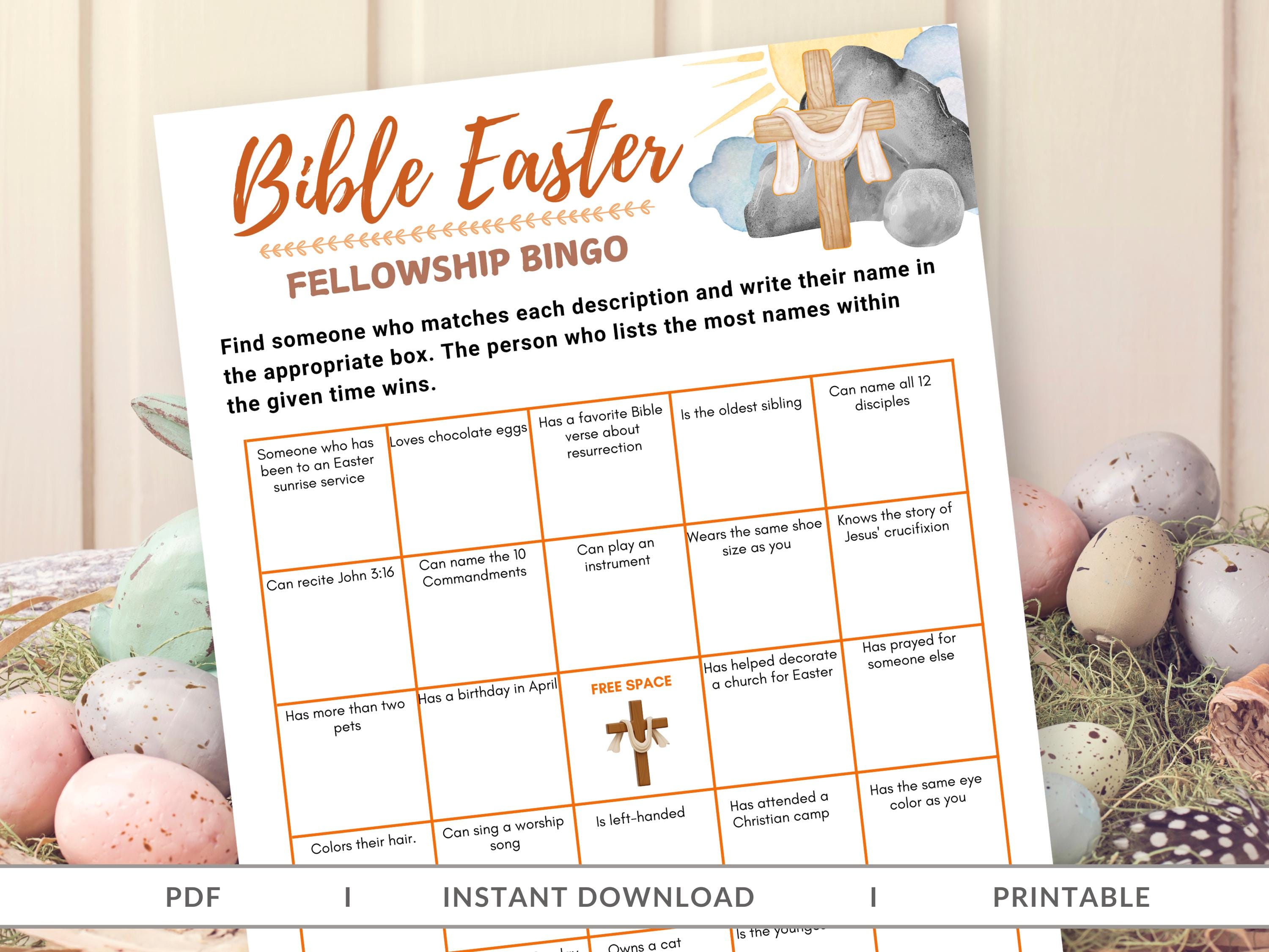 Bible Easter Games Printable, Christian Easter Games, Bible Activities ...