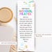 First Day of School Prayer Bookmark, Christian Back-to-school Gift for ...