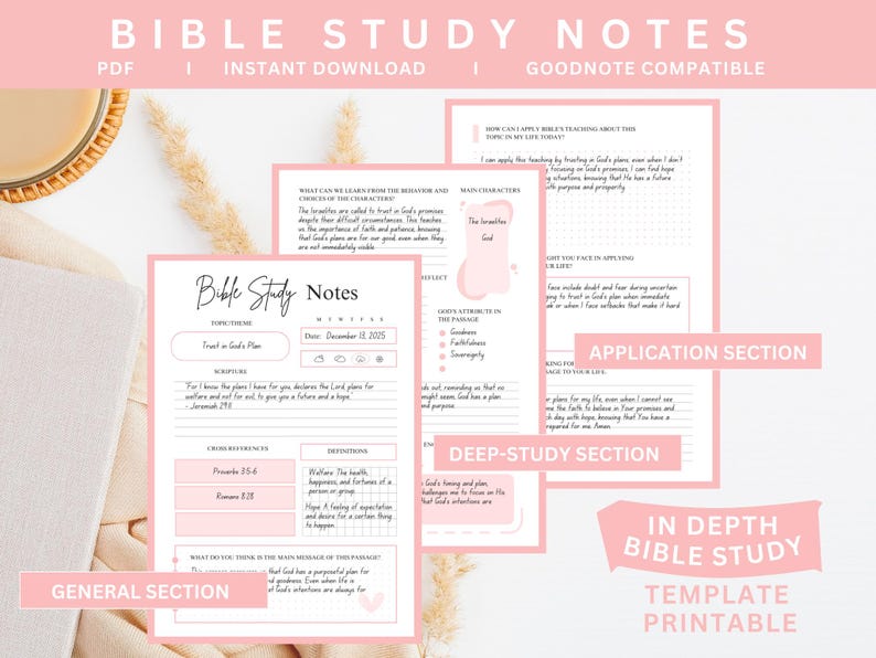 Bible Study Notes | Bible Study | Bible Template | Bible Summary I ...