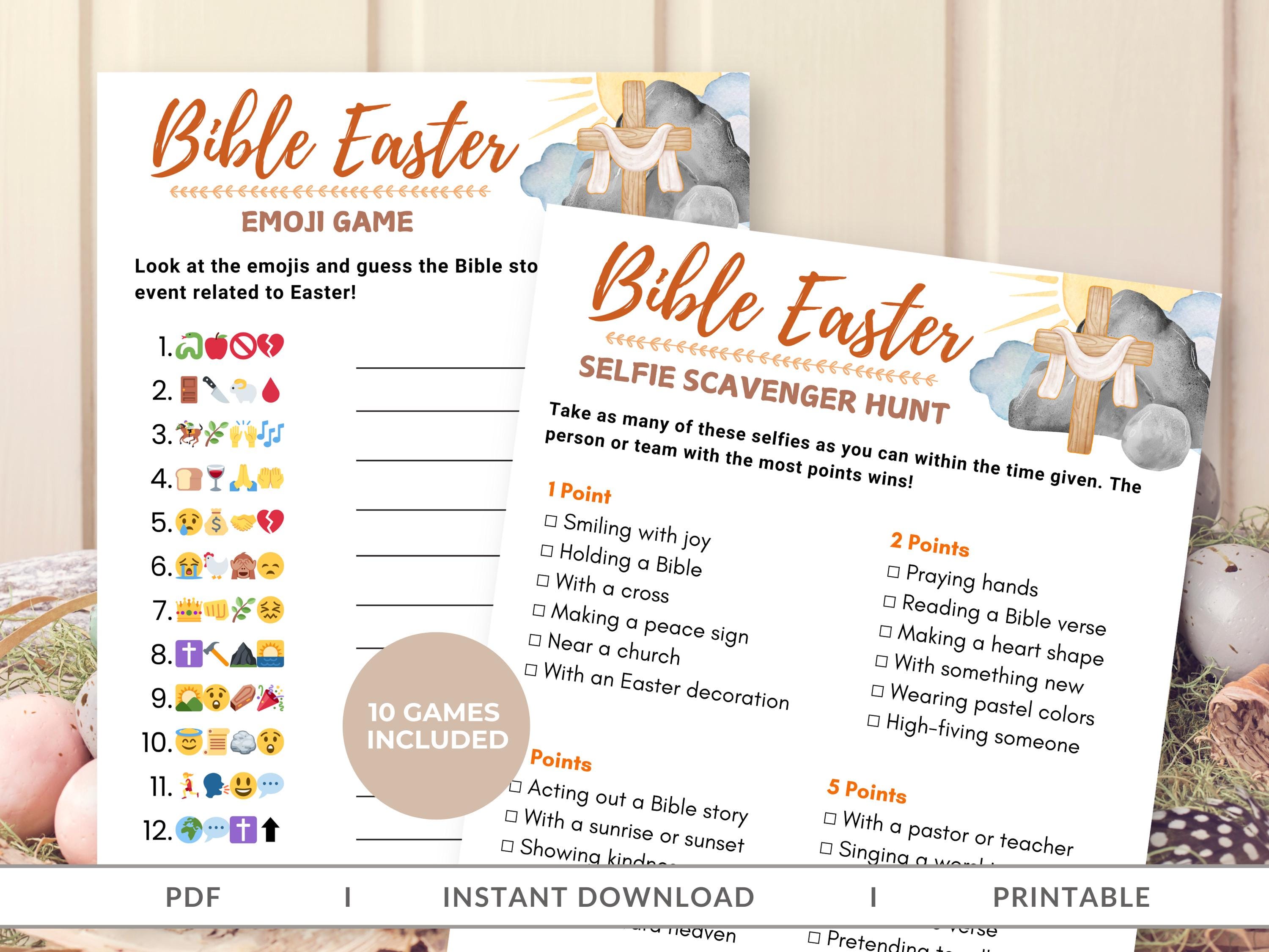 Bible Easter Games Printable, Christian Easter Games, Bible Activities ...