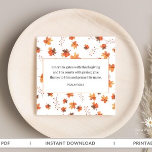 Thanksgiving Printable Scripture Cards, Instant Download, 12 Bible ...