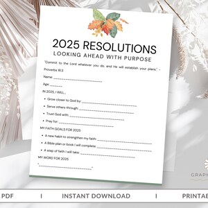 Christian New Year Printables Faith-based 2024 Year in Review 2025 ...