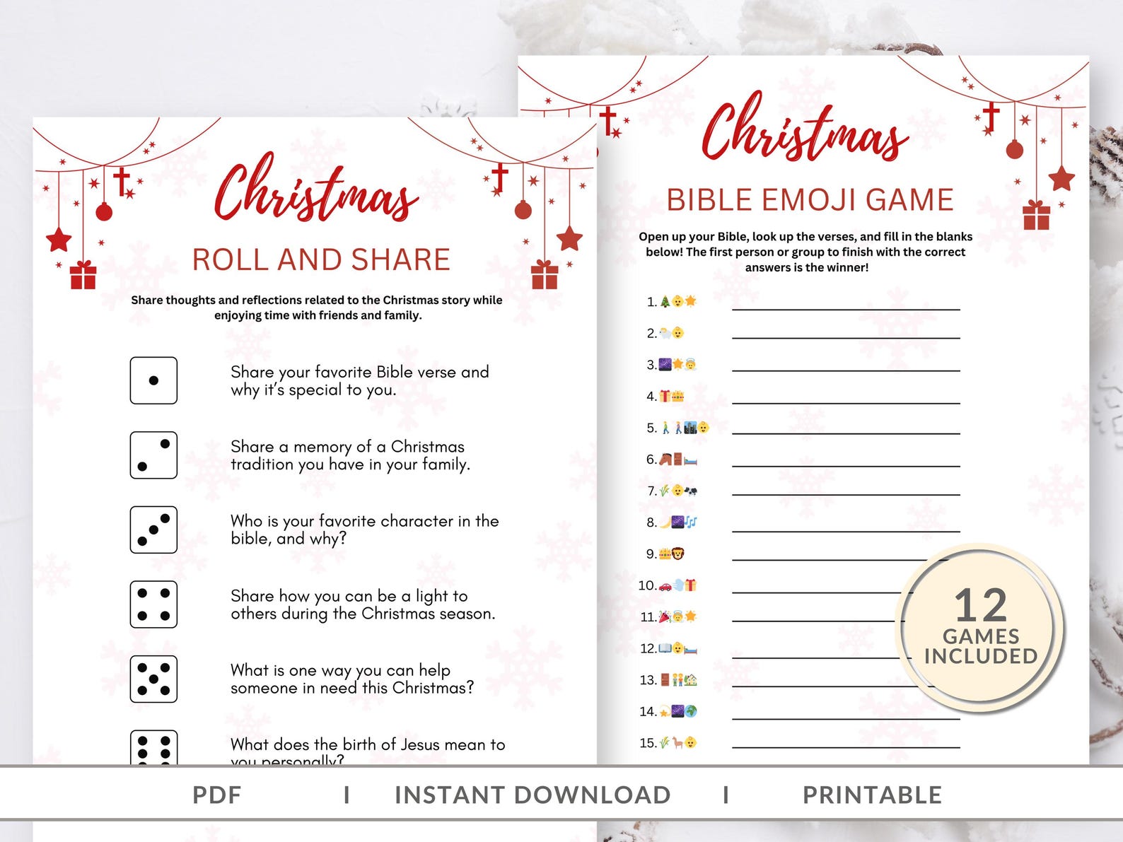 Christmas Bible Games Bundle, Christian Nativity Games, Church ...