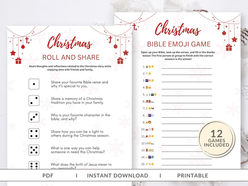 Christmas Bible Games Bundle, Christian Nativity Games, Church ...