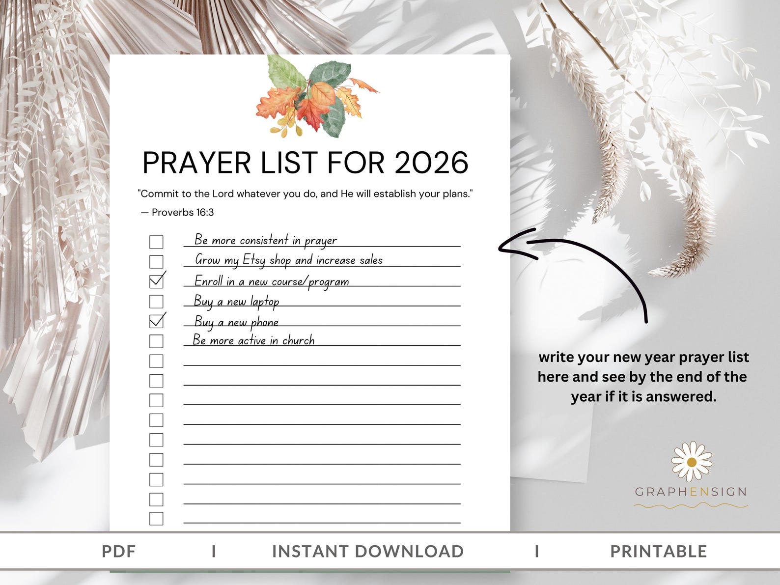 Christian New Year Printables | Faith-based 2025 Year in Review | 2026 ...