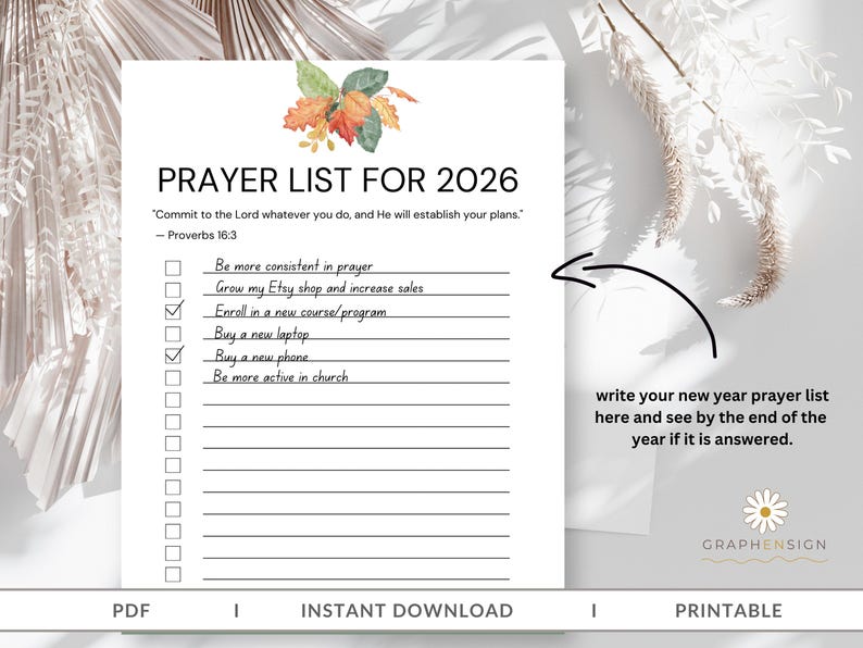 Christian New Year Printables | Faith-based 2025 Year in Review | 2026 ...