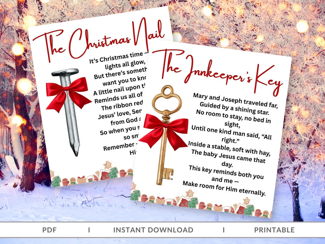 The Christmas Nail & Innkeeper’s Key Printable | Christian Christmas ...