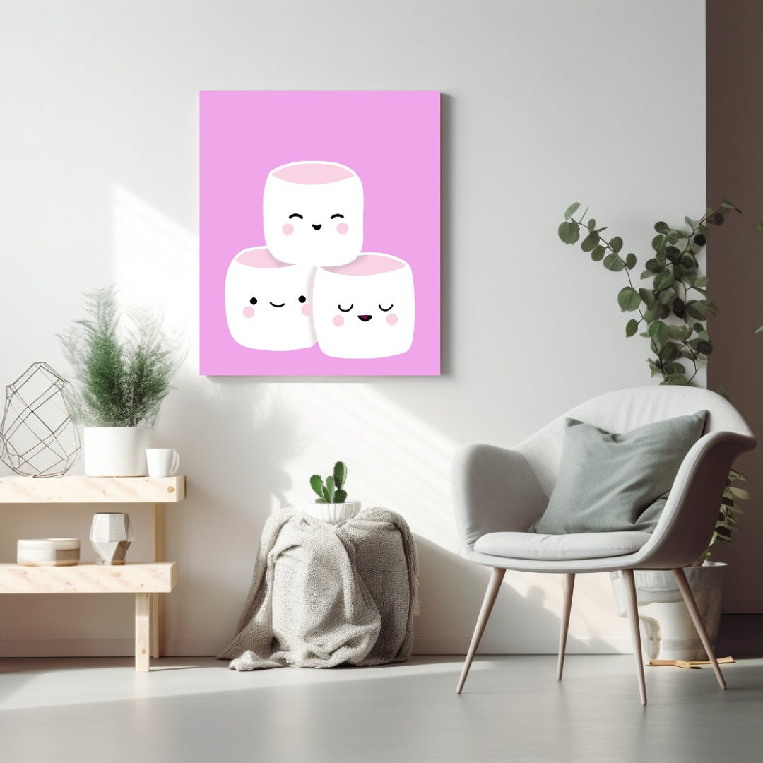 Printable Cute Wall Art Pink Cute Design Sugar Cube Print in A4 A3 Home ...