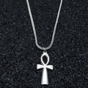 Ankh Symbol Ancient Egyptian Nile Key Men Women Silver Necklace ...