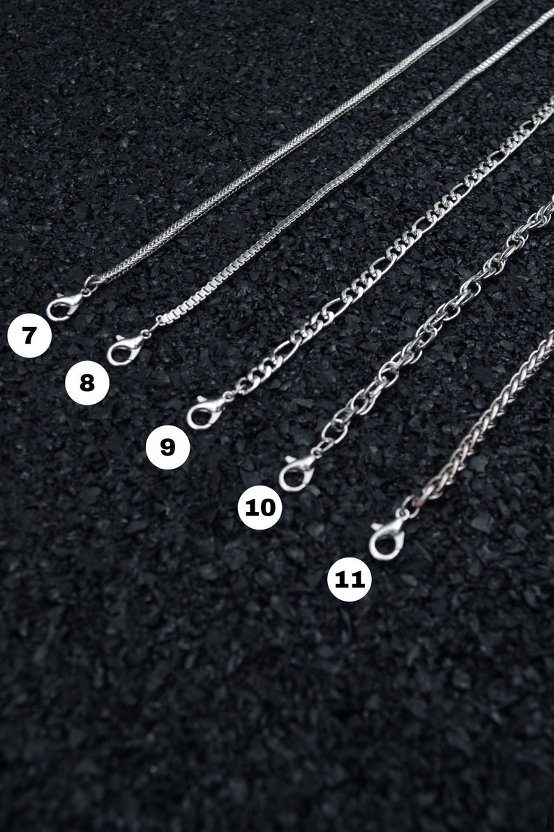 Devil Horn Hand Sign Men Women Silver Necklace Personalizable Different ...