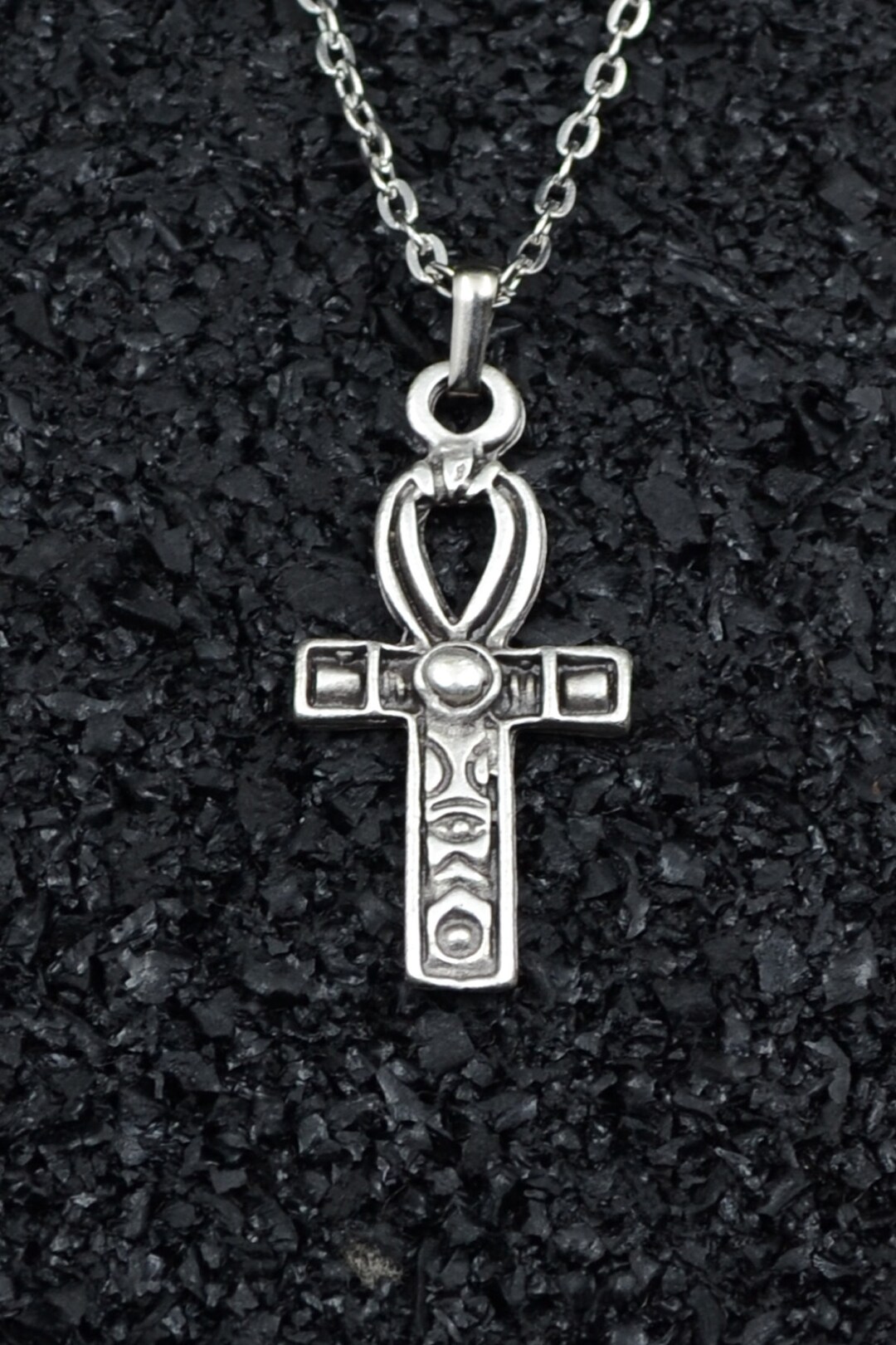 Ankh Symbol Ancient Egyptian Nile Key Men Women Silver Necklace ...