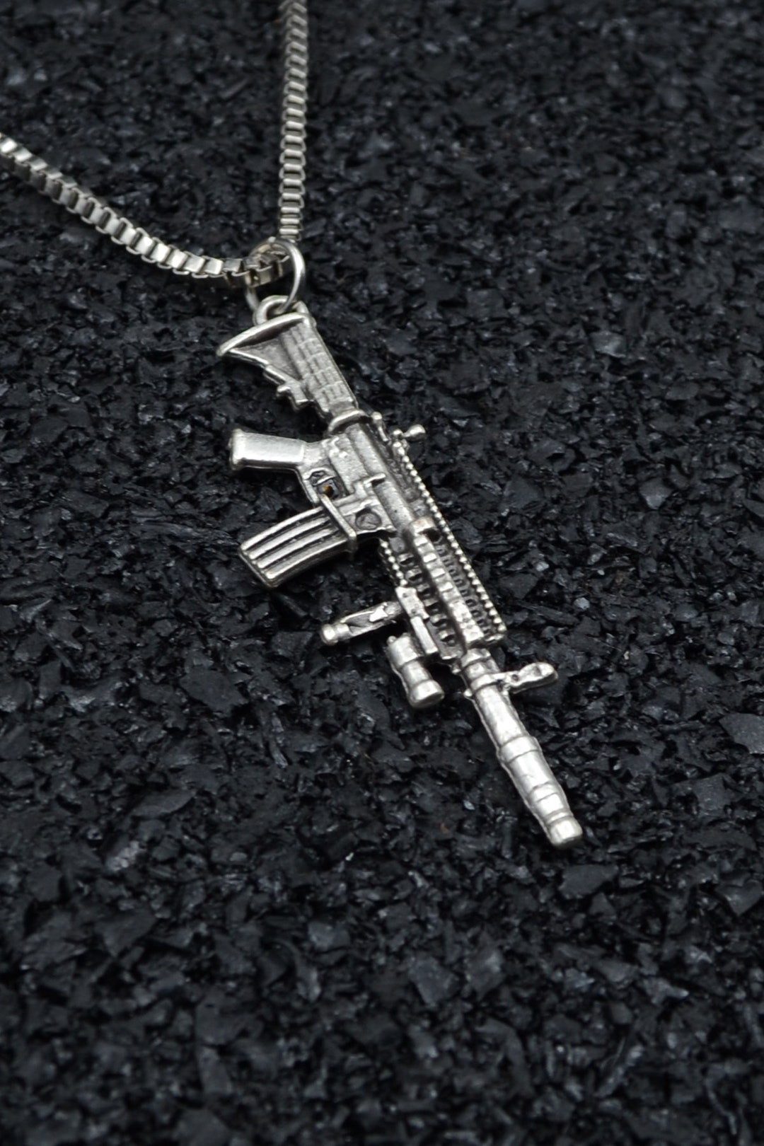 Colt M4 Rifle Carbine Machine Men Women Silver Necklace Personalizable ...