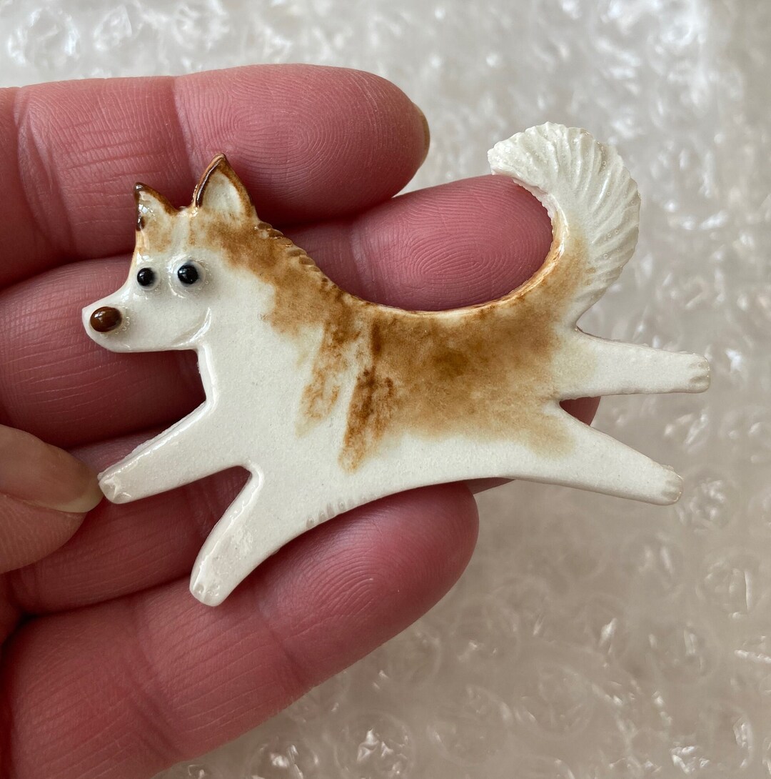 Siberian Husky Handmade Porcelain Ceramic Art by Mary D Tiles Porcelain ...