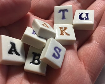 Ceramic tile letters | Etsy
