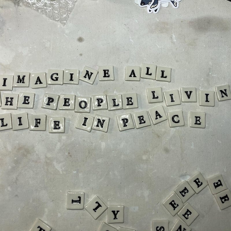 Alphabet Ceramic Tiles - Etsy