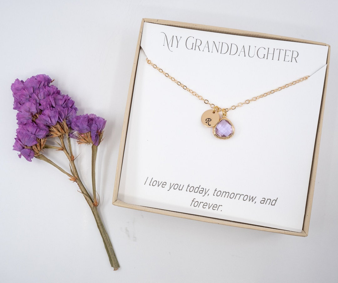 Girls Personalized Birthstone Necklace, Childrens Jewelry, Birthstone ...