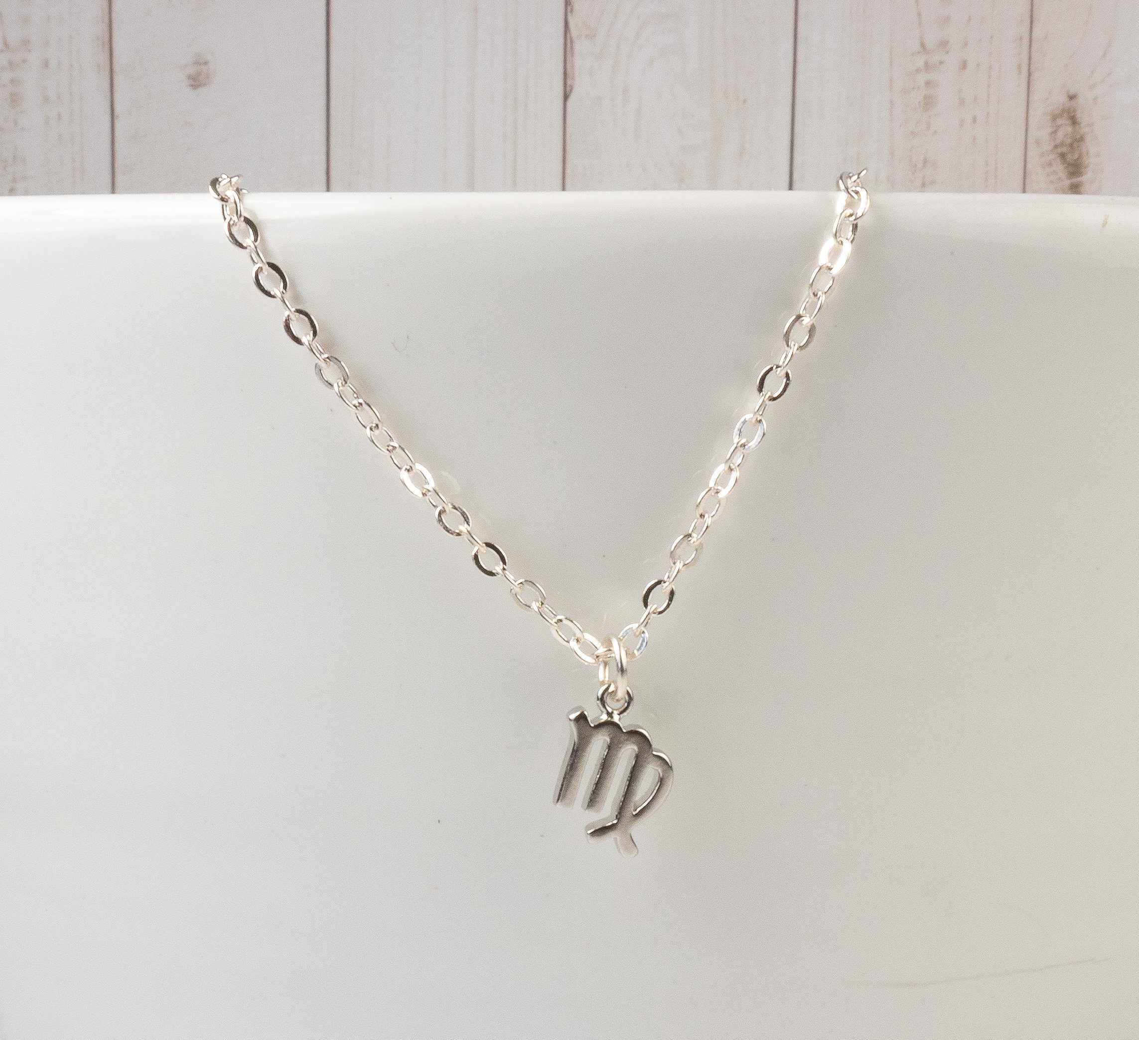 Virgo Zodiac Silver Necklace Virgo Birthday Necklace Zen | Etsy