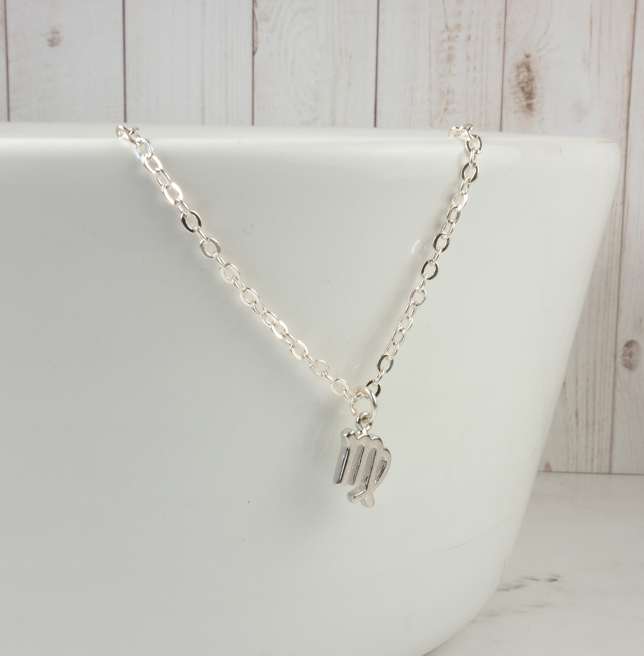 Virgo Zodiac Silver Necklace Virgo Birthday Necklace Zen | Etsy
