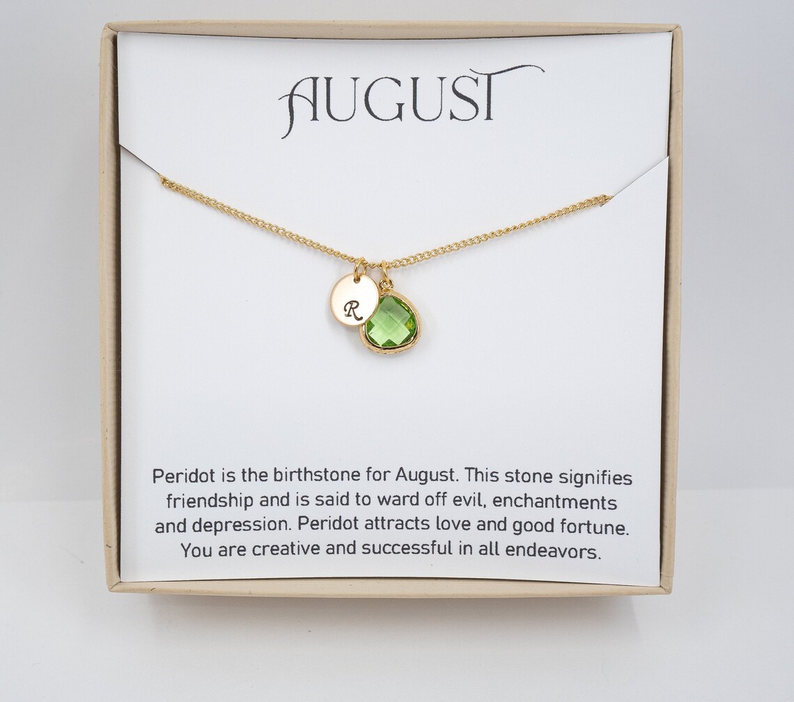 Girls Personalized August Birthstone Necklace Girl Jewelry | Etsy