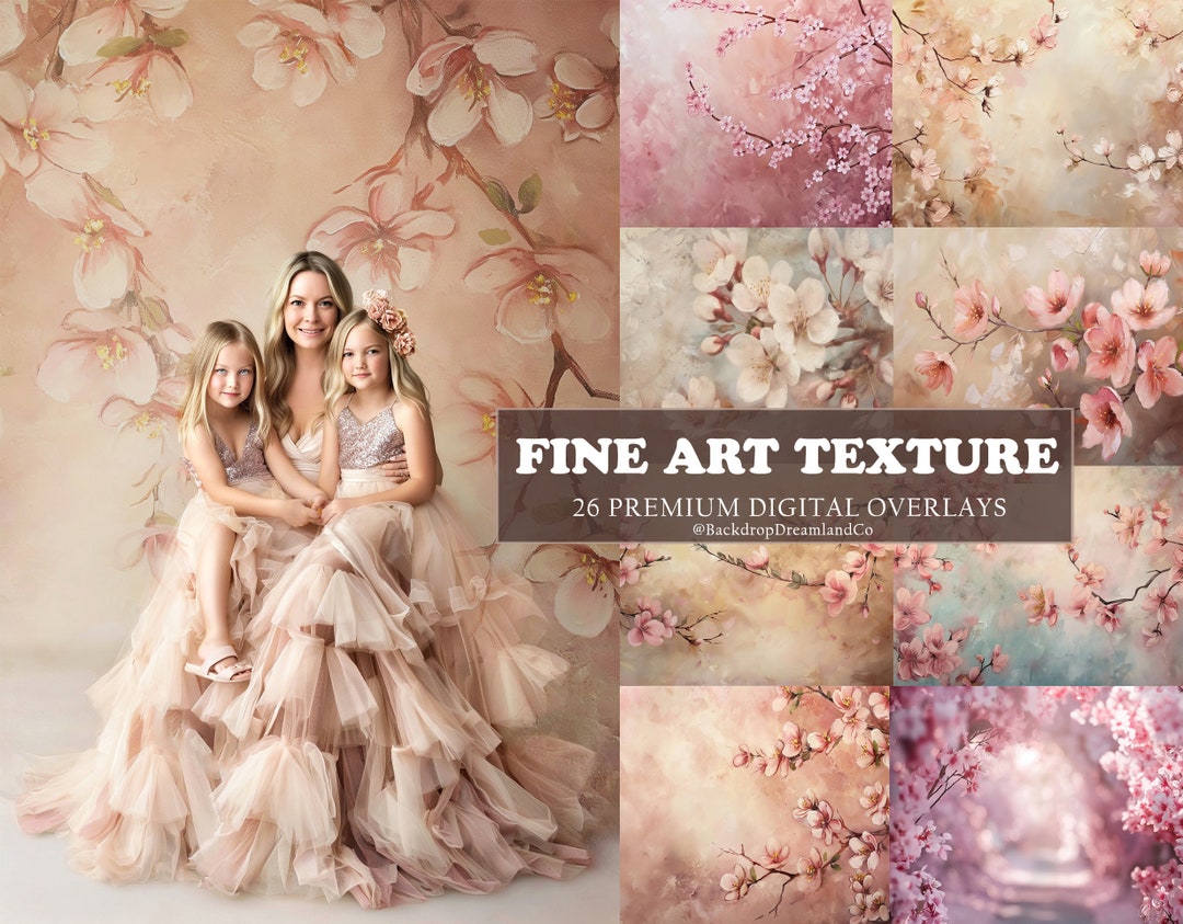 FLORAL BACKGROUNDS Spring Digital Backdrops Overlay Maternity Digital ...