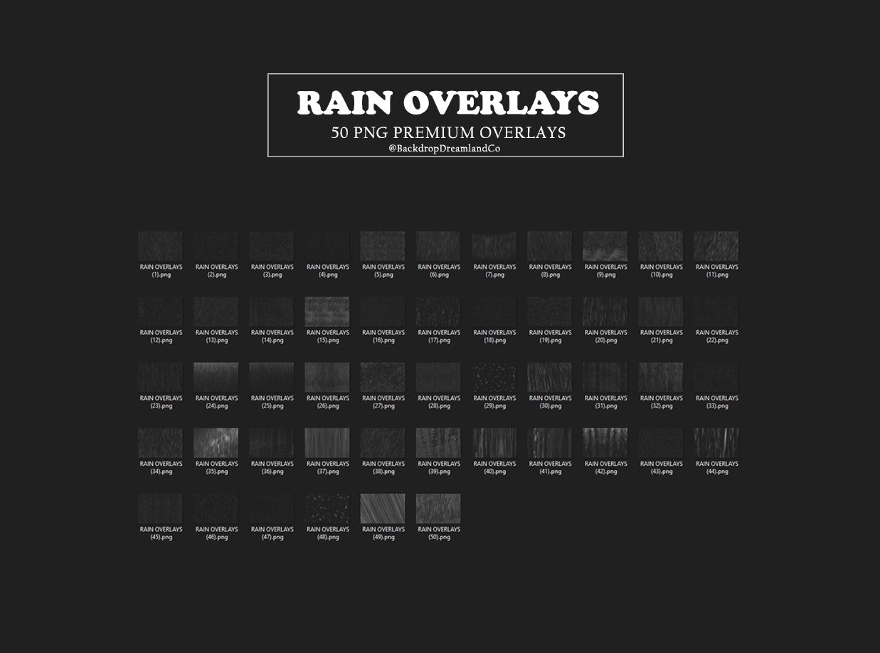 50 REALISTIC RAIN Overlays Rainfall Overlays Showers Blogger Overlay ...