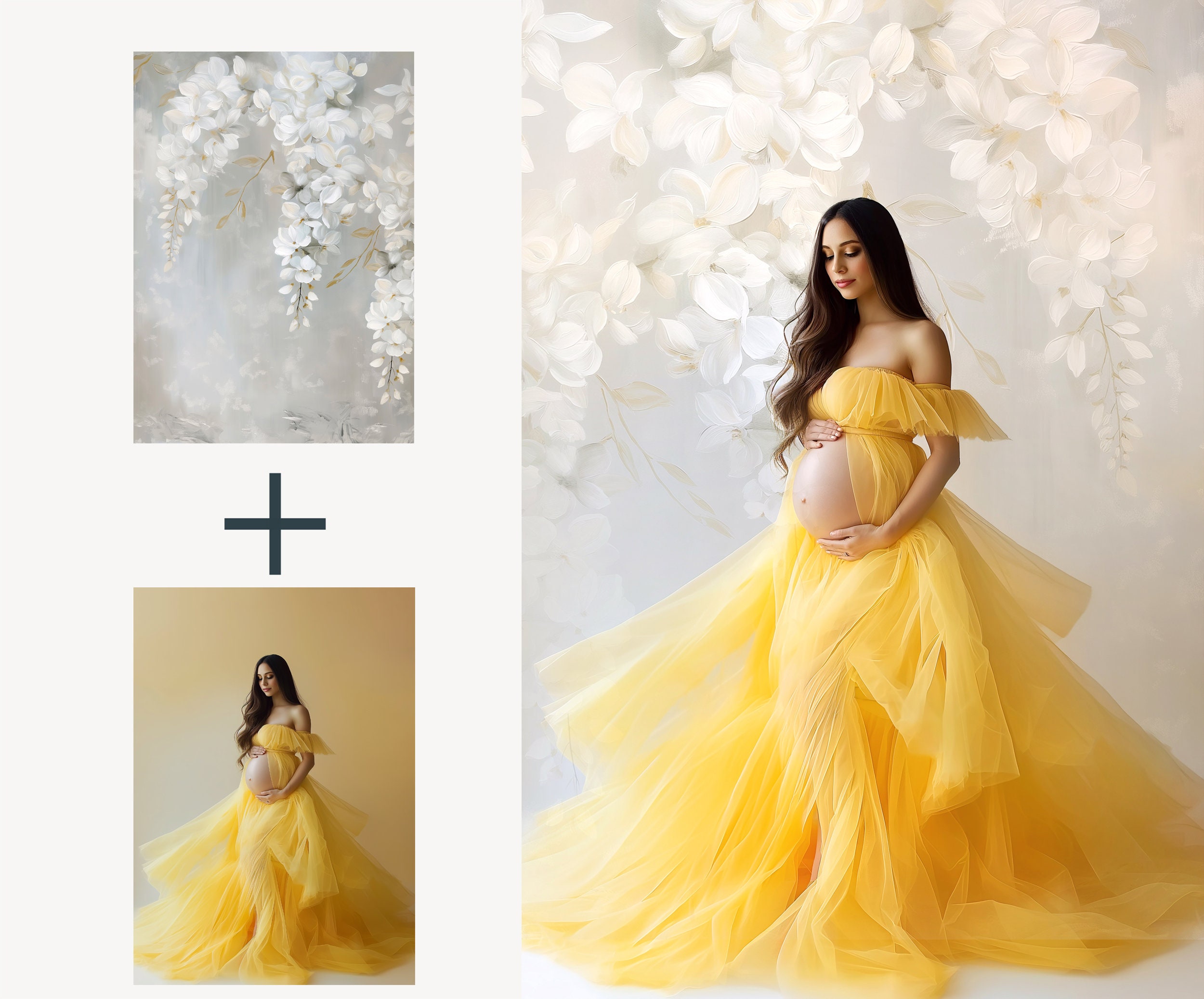 40 SOFT NEUTRAL TEXTURES Floral Backdrops Digital Backdrops Overlay ...