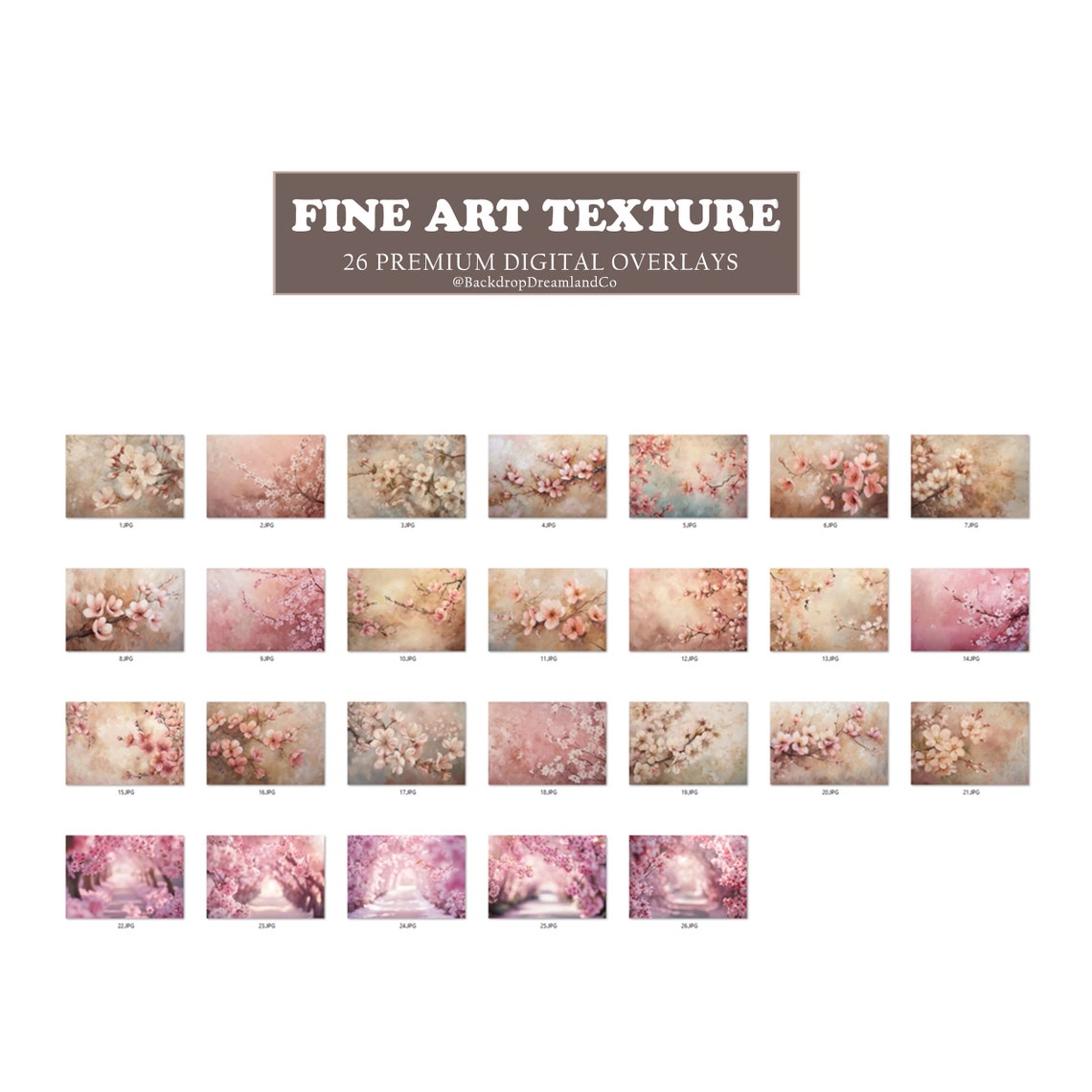 FLORAL BACKGROUNDS Spring Digital Backdrops Overlay Maternity Digital ...