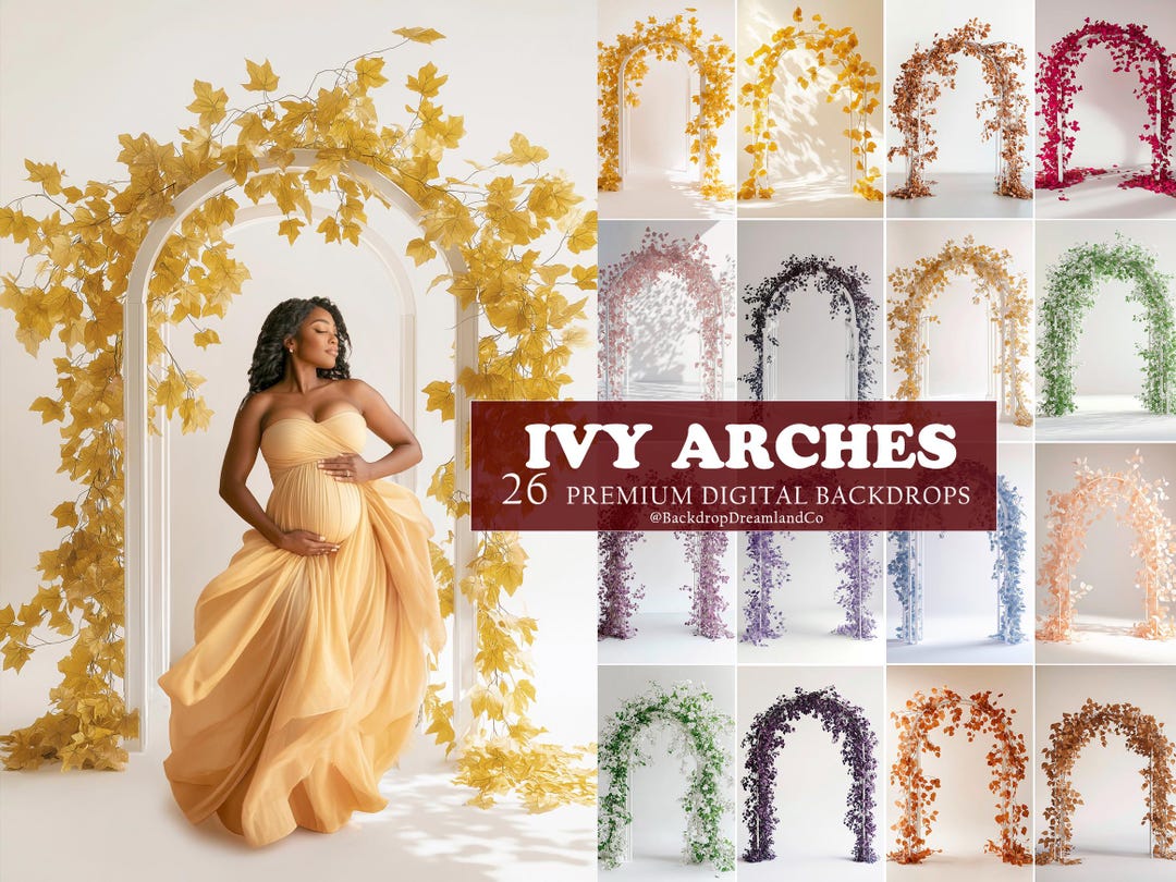 26 IVY ARCHES Digital Backdrops Floral Maternity Backdrop Overlays ...