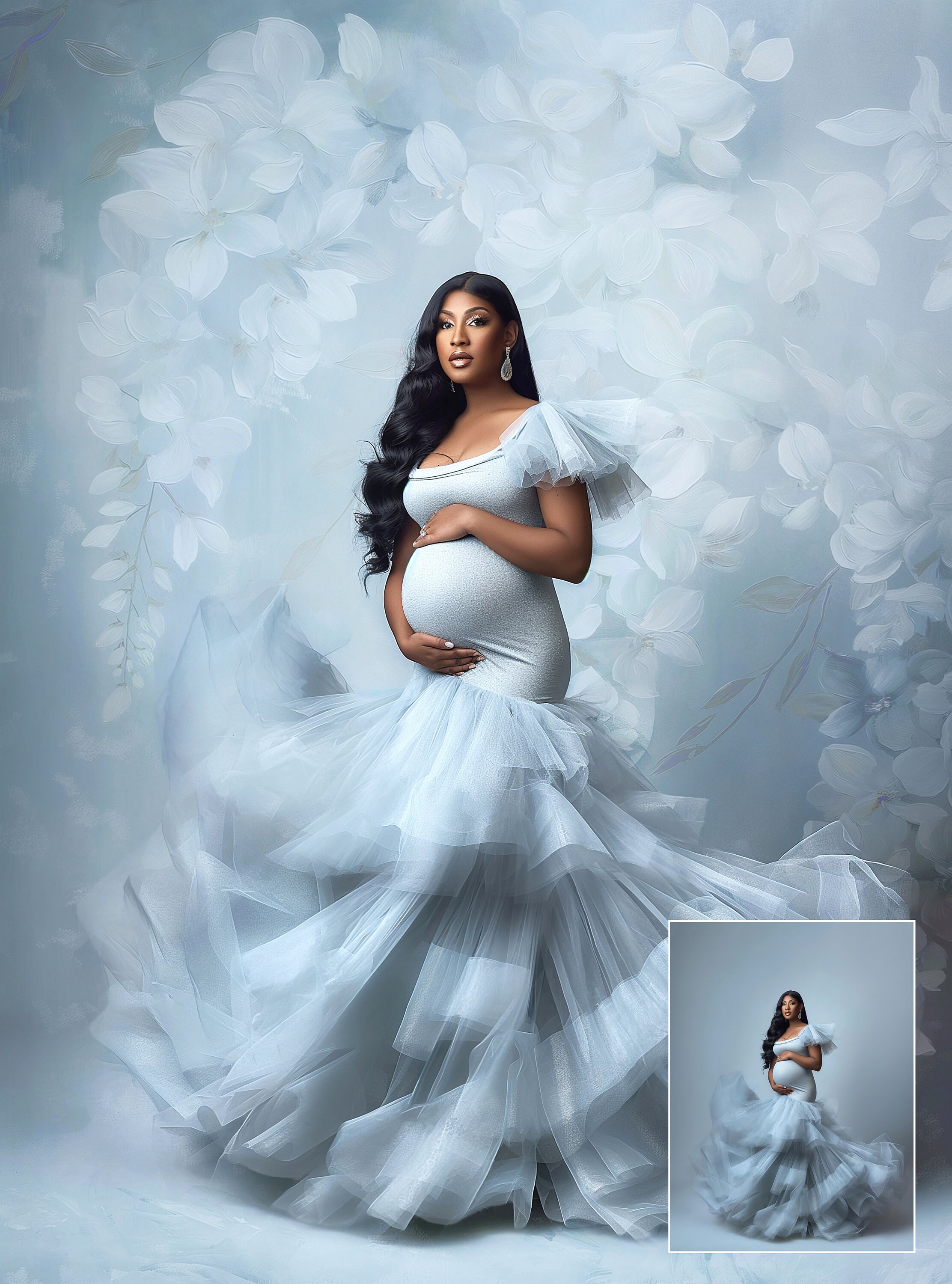 40 SOFT NEUTRAL TEXTURES Floral Backdrops Digital Backdrops Overlay ...