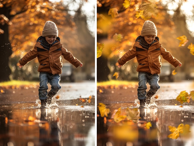100 AUTUMN LEAVES Overlays Photoshop Edit Falling Leaves Overlay ...