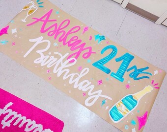 Personalized Hand Painted Banner Sign for Birthday, Baby Shower ...