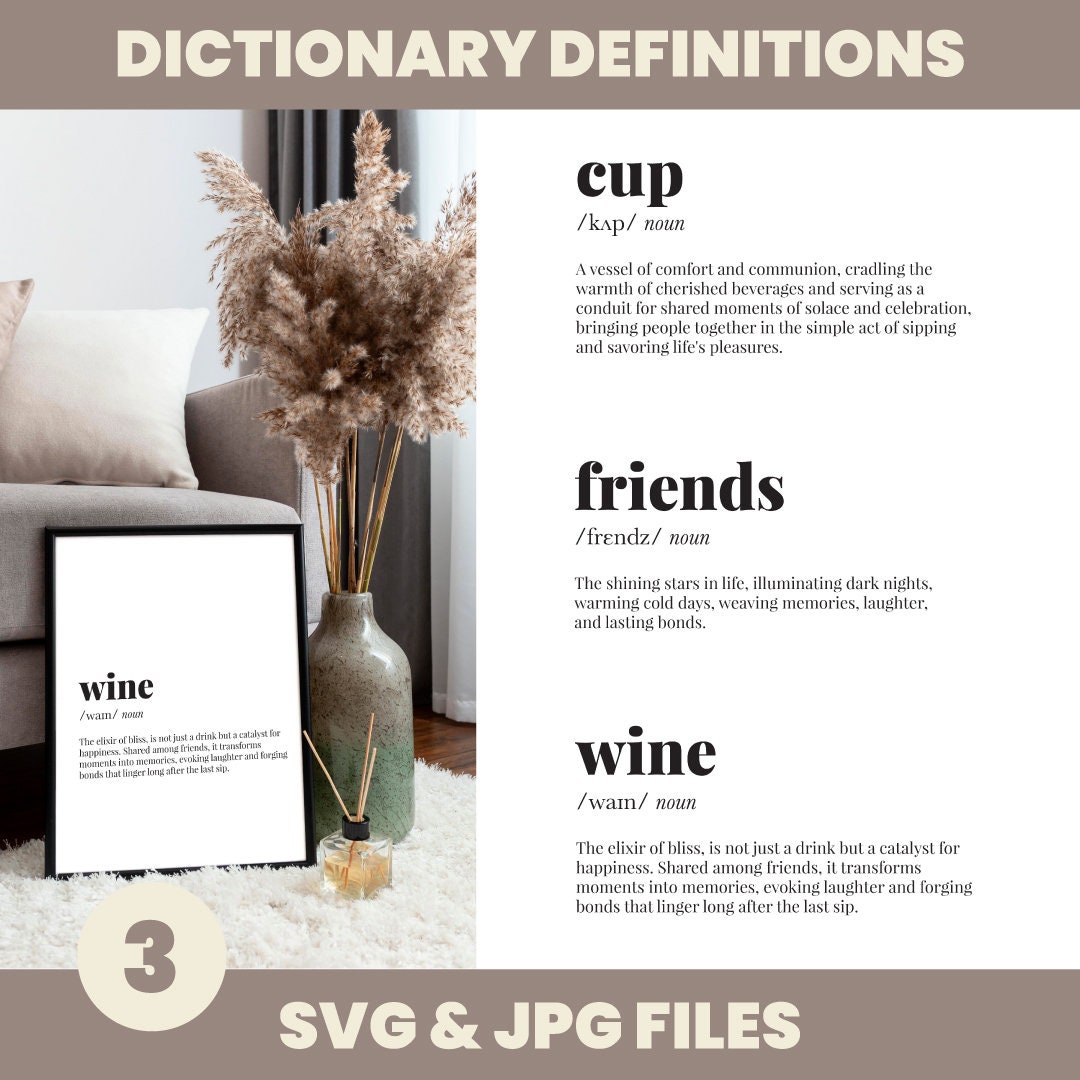 Wine Definition Print Dictionary Definition Prints for the Home ...