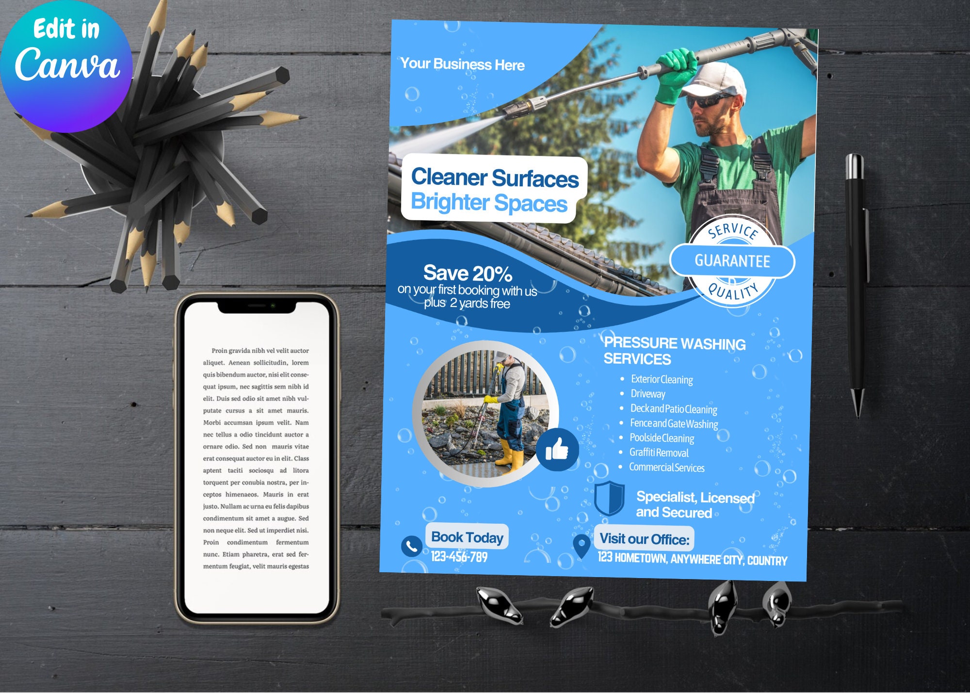 Pressure Cleaning Flyer, Power Washing Flyer, Pressure Washing Flyer ...