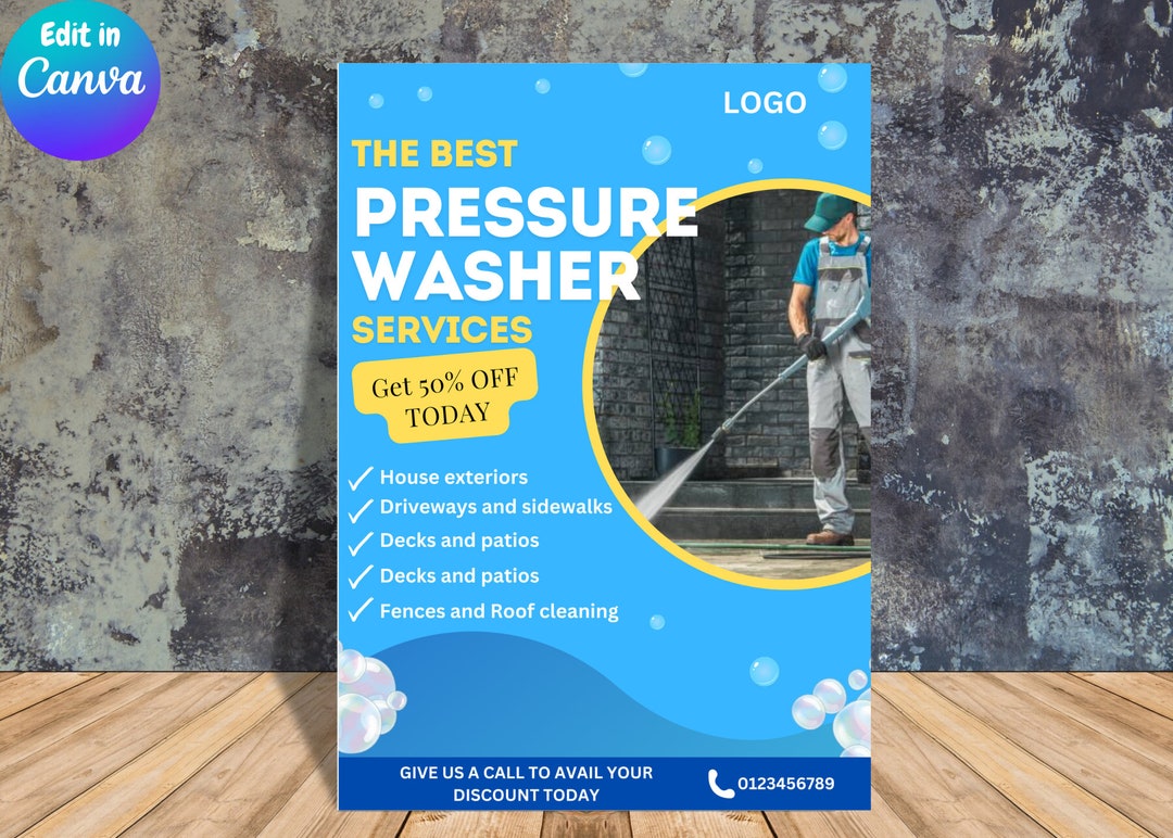 Editable Pressure Washing Flyer | Power Washing, Pressure Cleaning ...