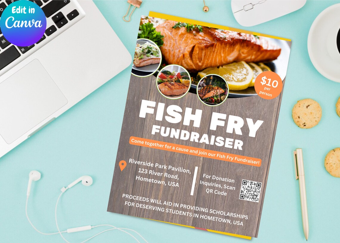 Best Fish Fry Flyer, Fish Fry Template, Fish Fry Poster, Fish Fry Party ...
